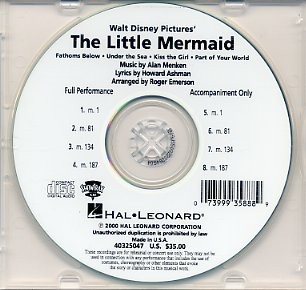 Alan Menken: The Little Mermaid (Medley) - Show Trax CD | Notlagret