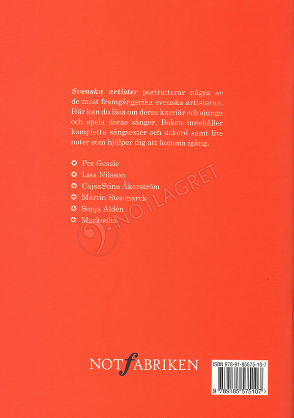Svenska artister | Notlagret